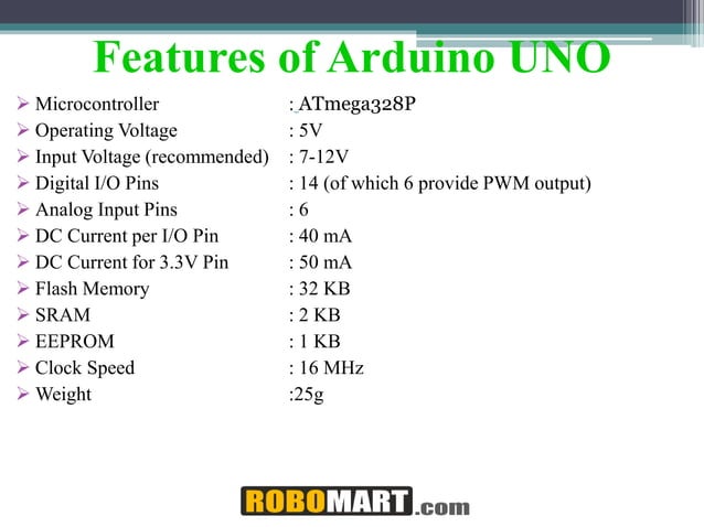 Arduino Uno Board - Robomart | PPT