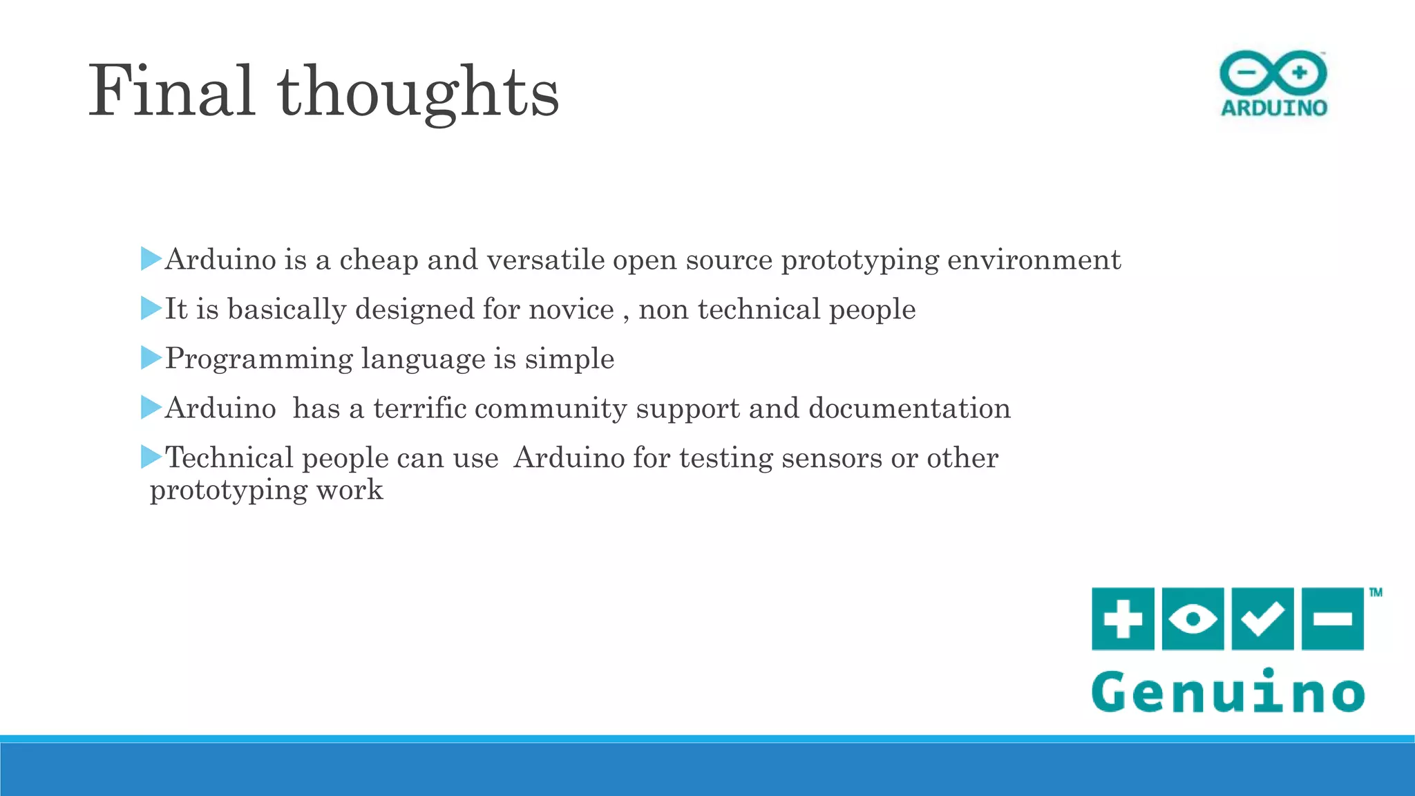 Introduction To Arduino And Hands On To Iot Pptx