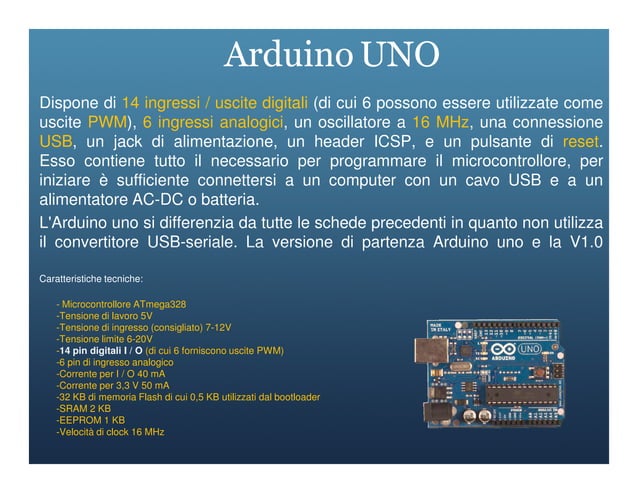 Arduino 2- Slide descrizione Architettura | PPT