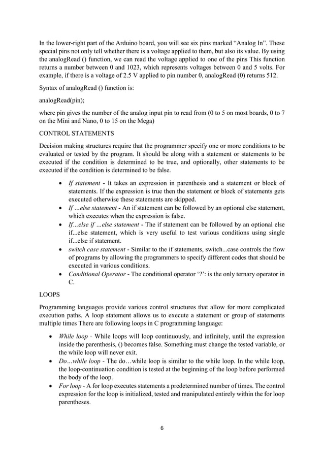 Arduino and Circuits.docx | Programming Languages | Computing