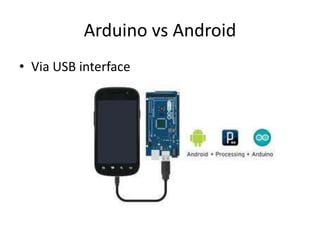 ควบคุมบอร์ดArduinoผ่านระบบandroid | PPT
