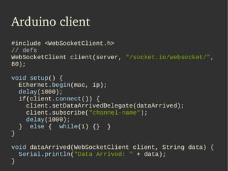 Arduino and the real time web | PDF