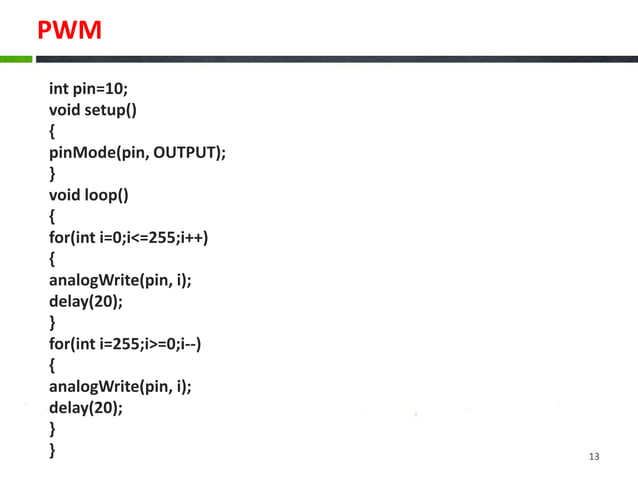 Arduino Based Applications Part 1 Ppt
