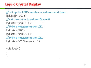 Arduino based applications part 2 | PDF