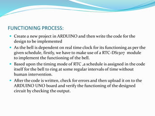Arduino based automatic college bell | PPT