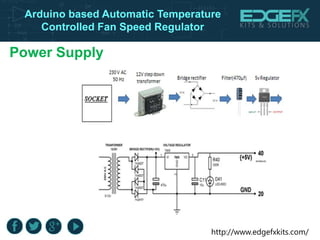 Arduino based automatic temperature controlled fan speed regulator | PPTX
