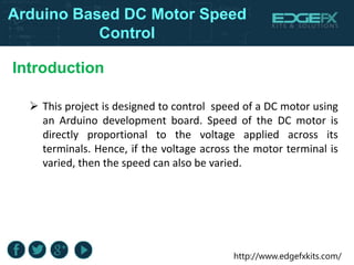 BLDC Motor Speed Control with RPM Display and PWM | PPTX
