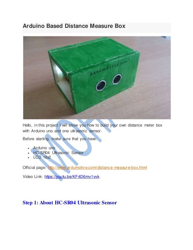 Arduino Based Distance Measuring Project