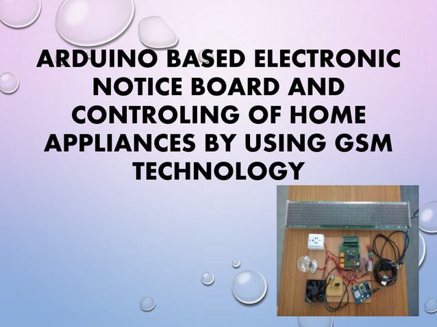 Arduino based electronic notice board and controlling of home ...