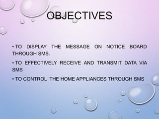 Arduino based electronic notice board and controlling of home ...