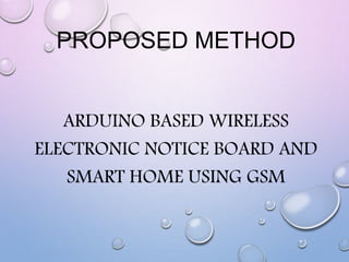 Arduino based electronic notice board and controlling of home ...