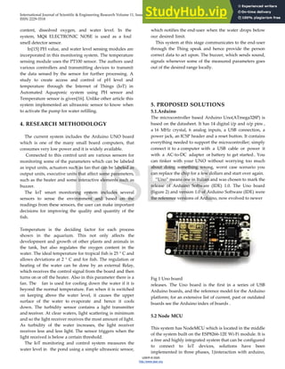 Arduino Based Fish Monitoring System | PDF