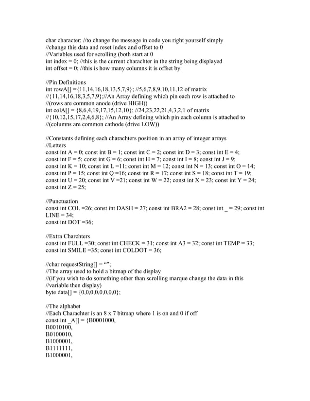 Arduino based keyboard and display interfacing | DOC