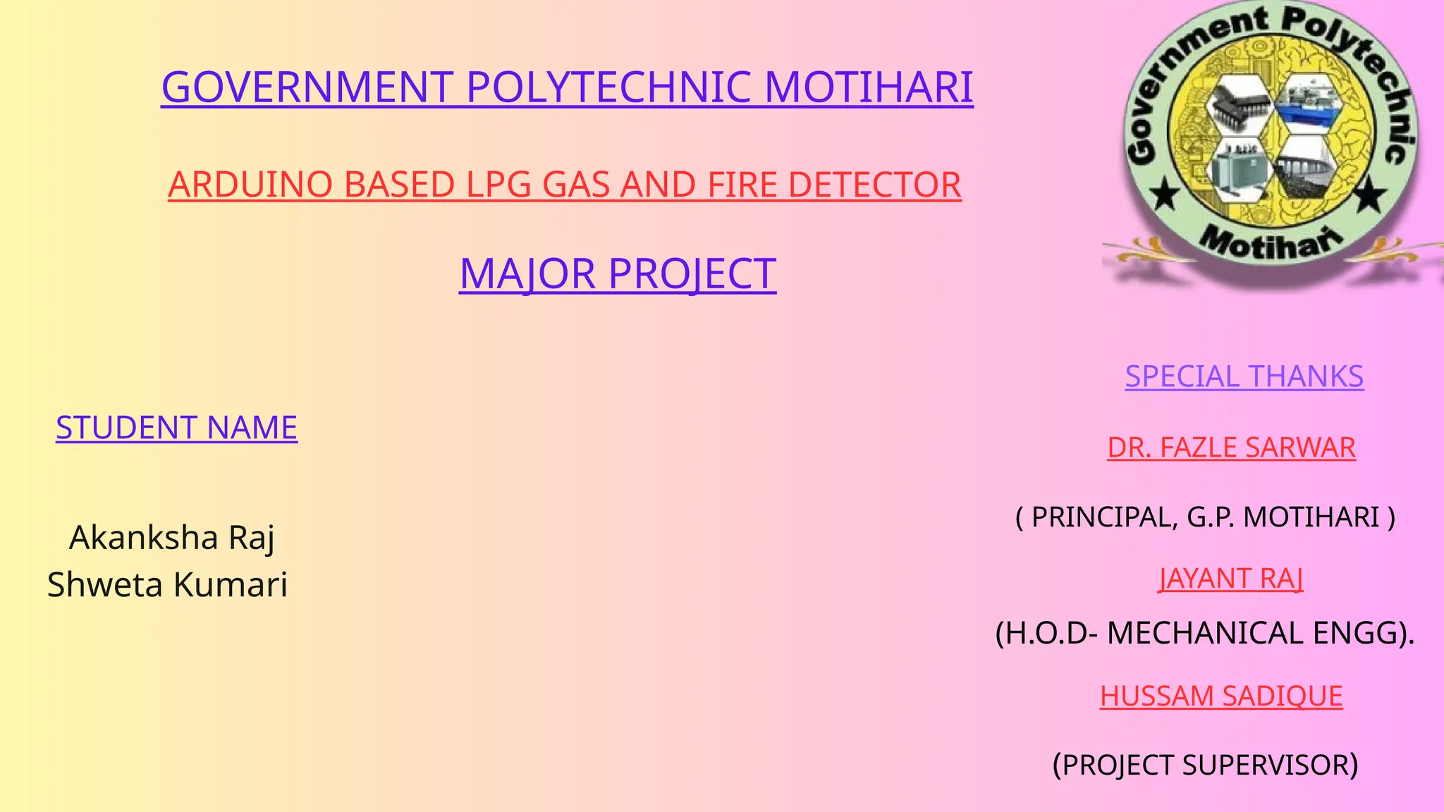 ARDUINO BASED LPG GAS AND FIRE DETECTOR PPT.pptx