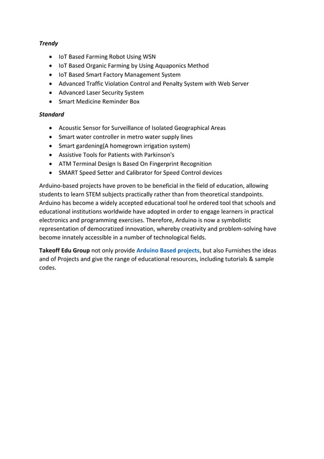 Arduino Based Projects Pdf