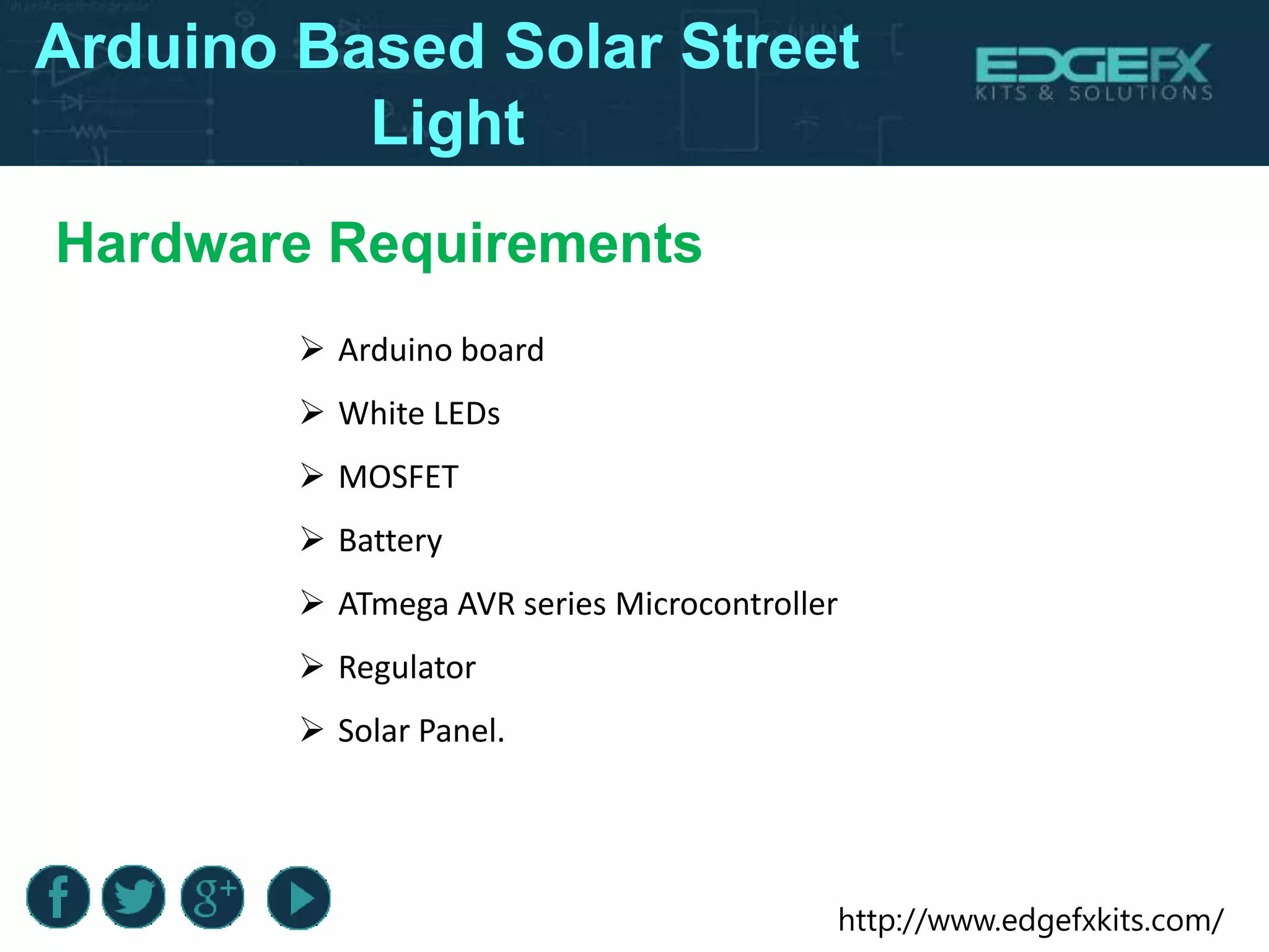 Arduino based solar street light | PPTX | Consumer Electronics ...