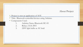 Arduino blueooth | PPTX