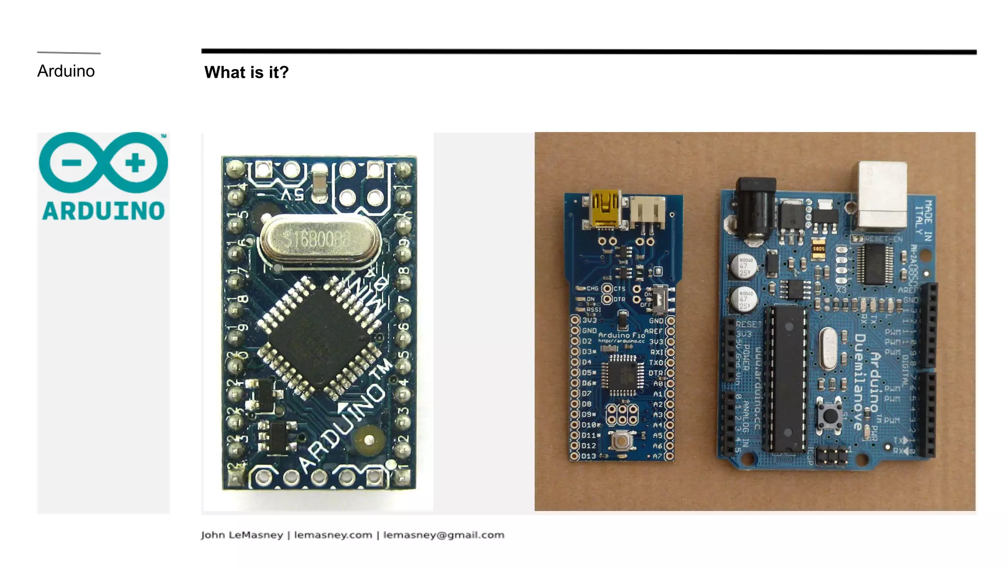 Arduino by John LeMasney via lemasney.com | Technology & Computing