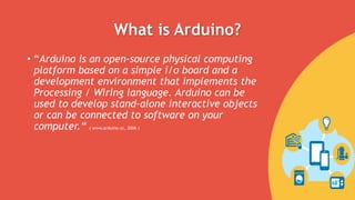 Arduino by yogesh t s' | PPT