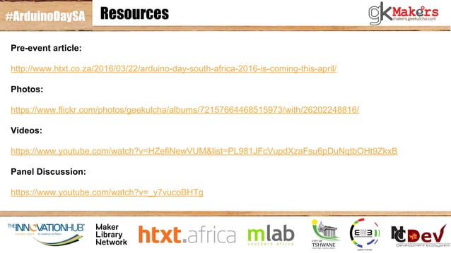 Geeks Report Arduino Day 2016 Ppt
