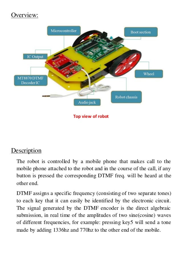 Arduino dtmf controlled robot