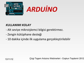 Arduino eğitimleri 1 - giriş | PPT