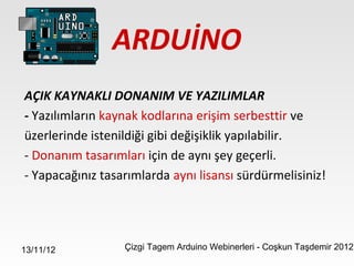 Arduino eğitimleri 1 - giriş | PPT