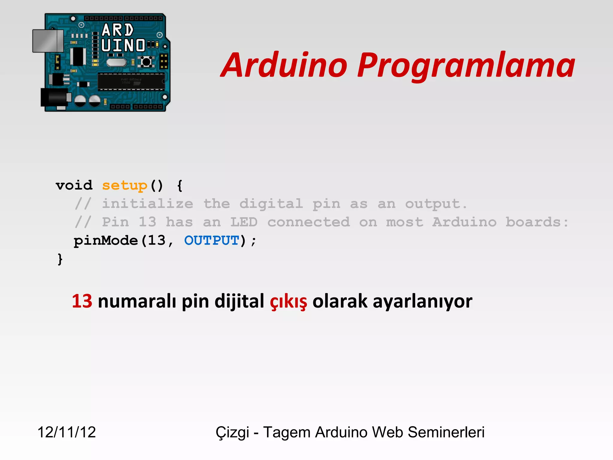 Arduino eğitimleri 2 - arduino platformuna giriş | PPT