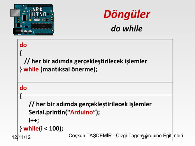 Arduino eğitimleri 3 - arduino programlama dili | PPT