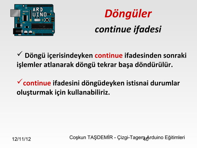 Arduino eğitimleri 3 - arduino programlama dili | PPT