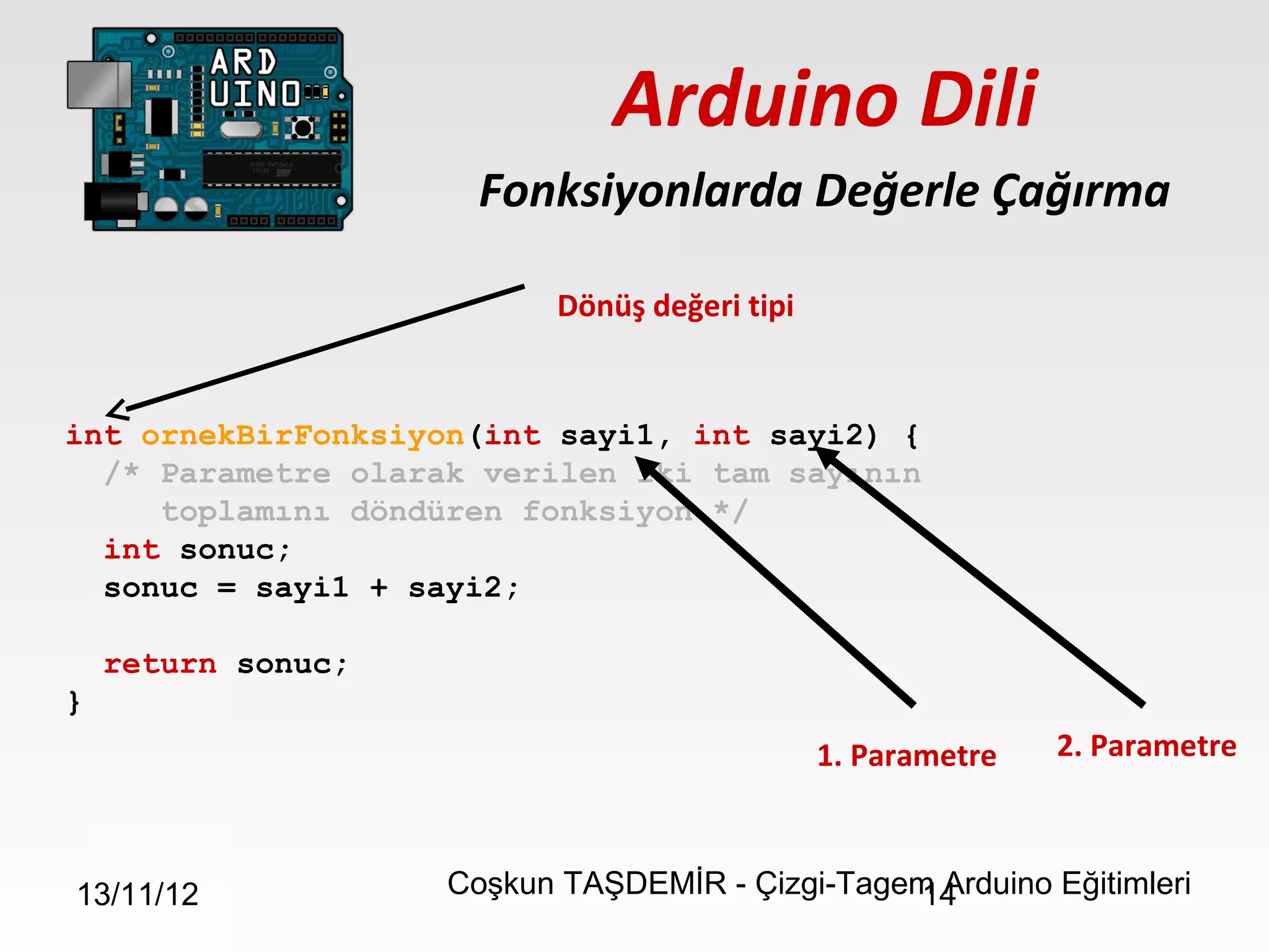 Arduino eğitimleri 4 - arduino programlama dili - 2 | PPT
