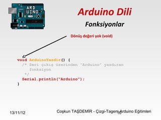 Arduino eğitimleri 4 - arduino programlama dili - 2 | PPT