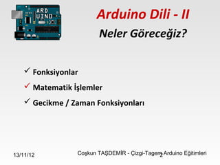 Arduino eğitimleri 4 - arduino programlama dili - 2 | PPT