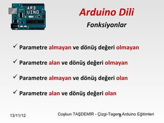 Arduino eğitimleri 4 - arduino programlama dili - 2 | PPT