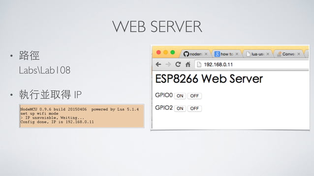 使用 Arduino 控制 Esp8266 的各種方式 Ppt 9544