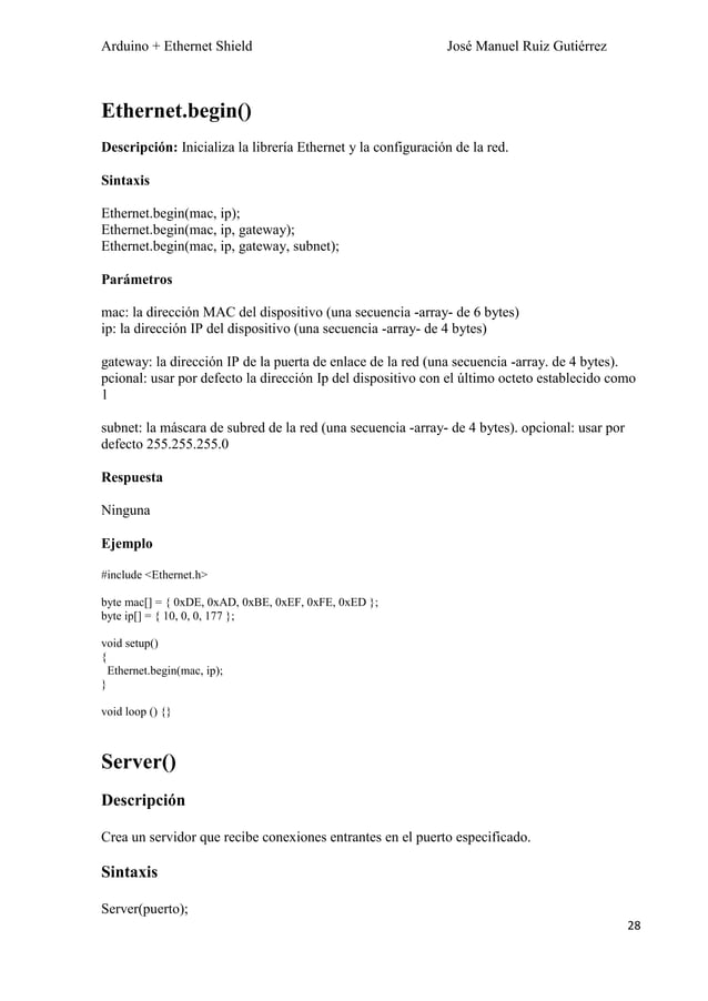 Arduino Ethernet Shield Pdf
