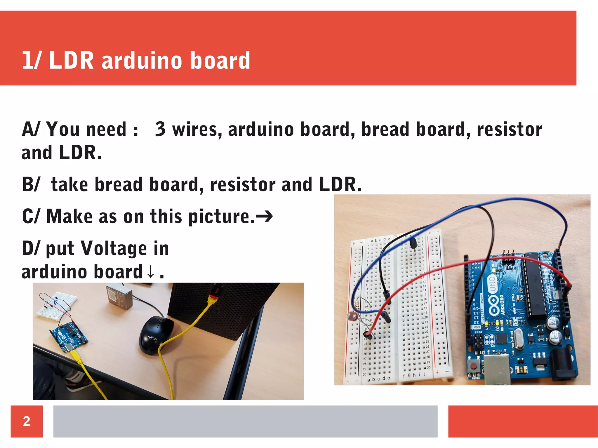 Erasmus+ SAGE : Wiring Arduino TMP36 and LDR | PPT