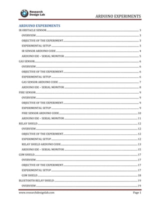 Arduino experiments | PDF