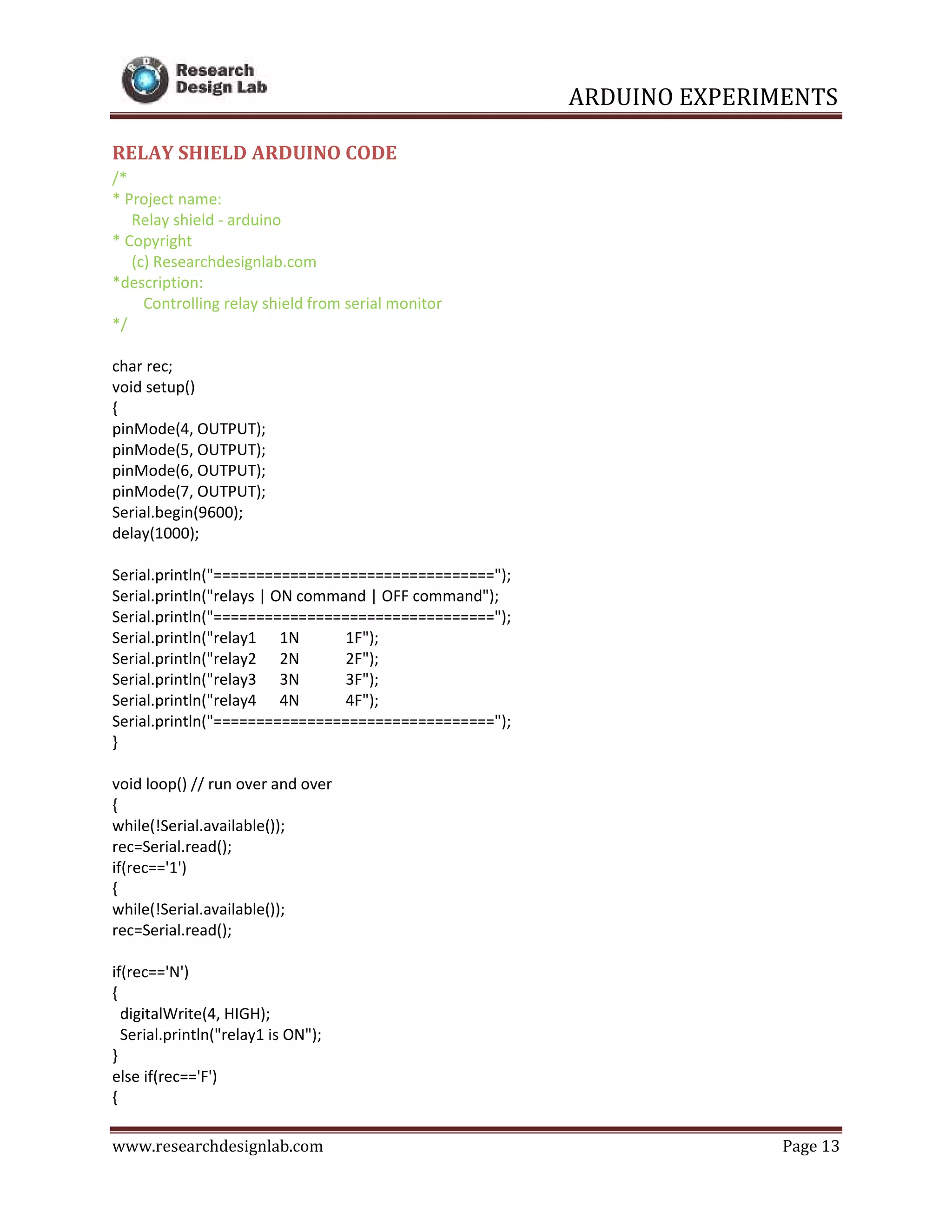 Arduino Experimentspdf