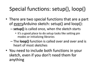 Arduino Foundations | PPTX | Programming Languages | Computing
