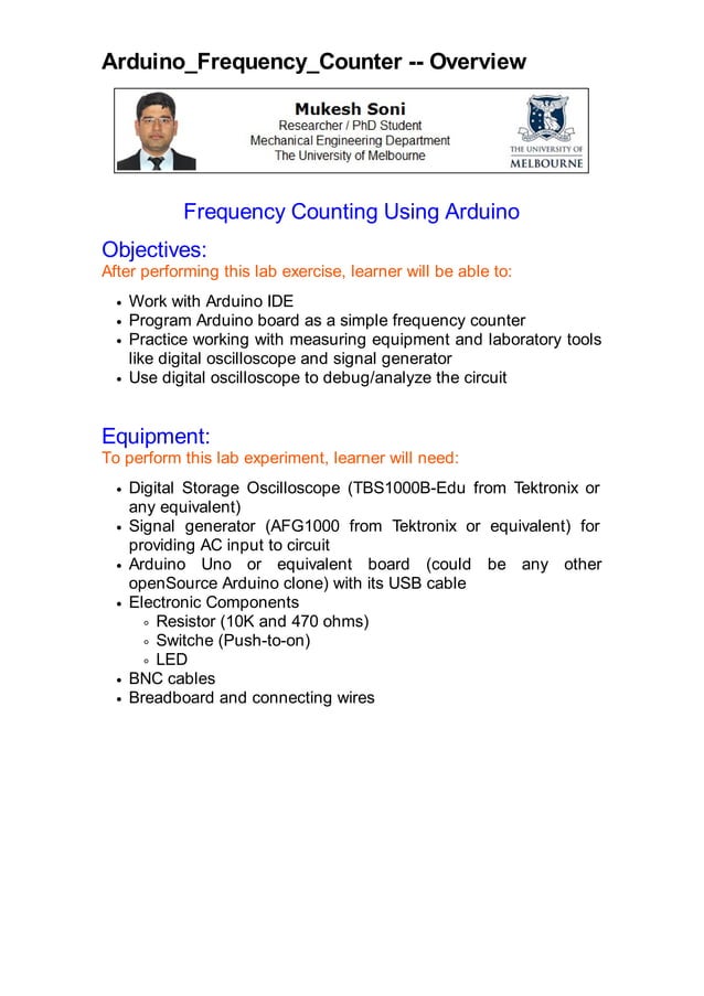 Arduino Frequency Counter Pdf Computing Technology And Computing