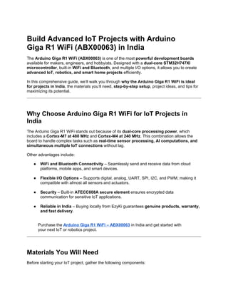 Arduino Giga R1 WiFi India – IoT Projects Guide.docx