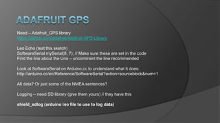 Arduino gps2 060314 | PPT