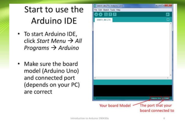 Arduino IDE | PPTX | Programming Languages | Computing