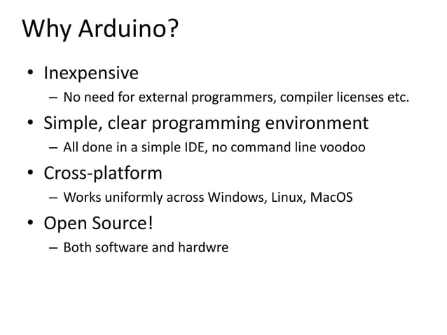 Introduction to Arduino | PPTX | Computer Peripherals | Computing