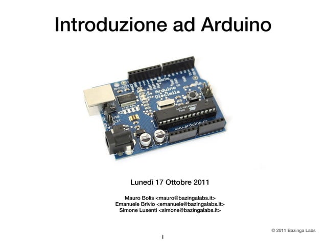 Introduzione ad Arduino | PPT