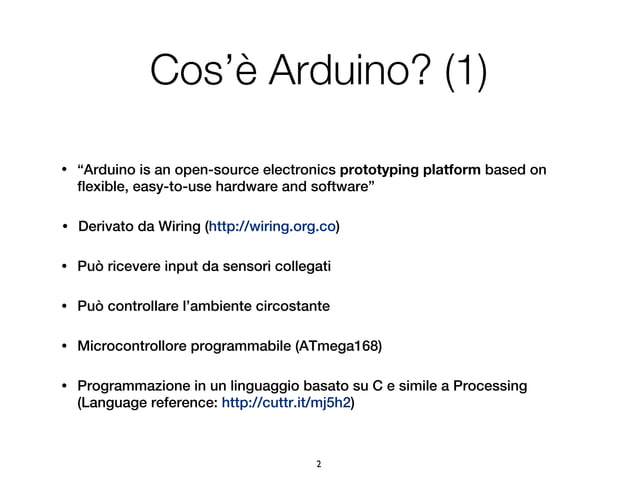 Introduzione ad Arduino | PPT