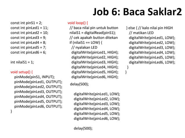 Praktek ARDUINO | PPTX