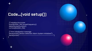 ARDUINO MOTION SENSOR | PPTX