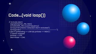 ARDUINO MOTION SENSOR | PPTX
